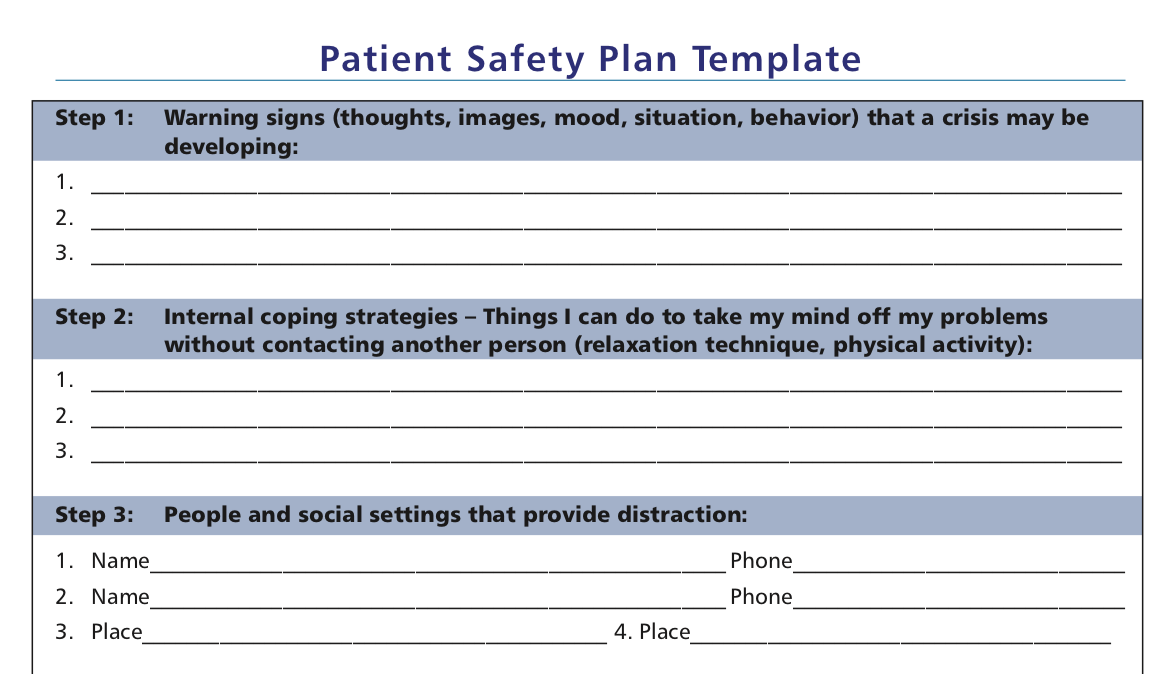 Suicide Safety Plan Biblical Counseling Center